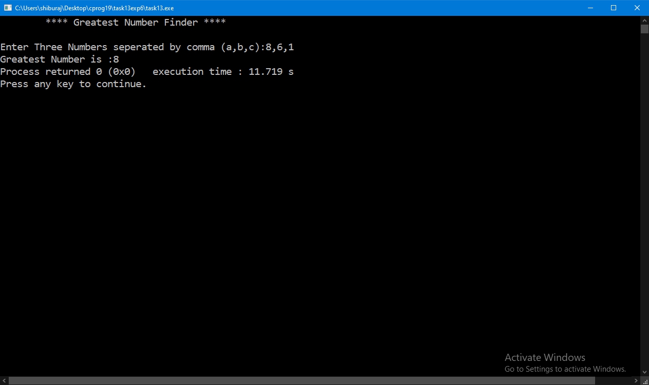 C Programming Week 3 Tasks 2999